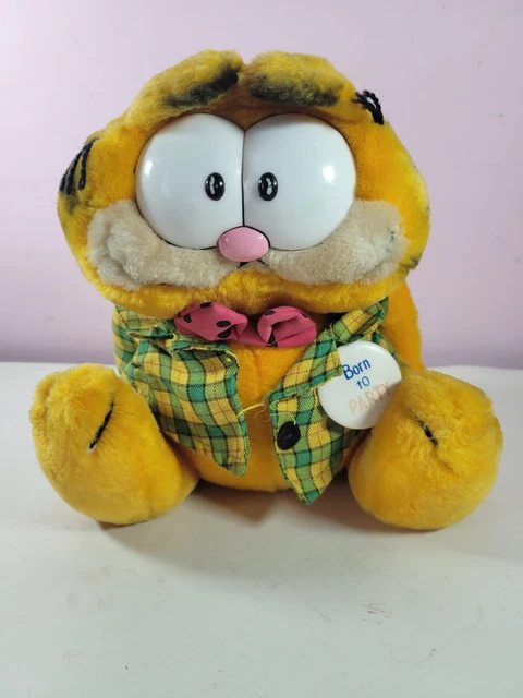 VINTAGE GARFIELD 1978-1981 Plush Teddy DAKIN 15cm Toys Soft Toy Born To ...