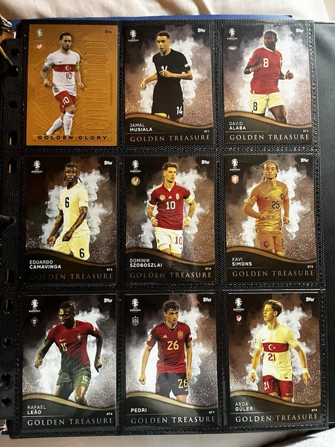 TOPPS MATCH ATTAX EURO 2024 Golden Treasure Complete 9 card set Cards ...