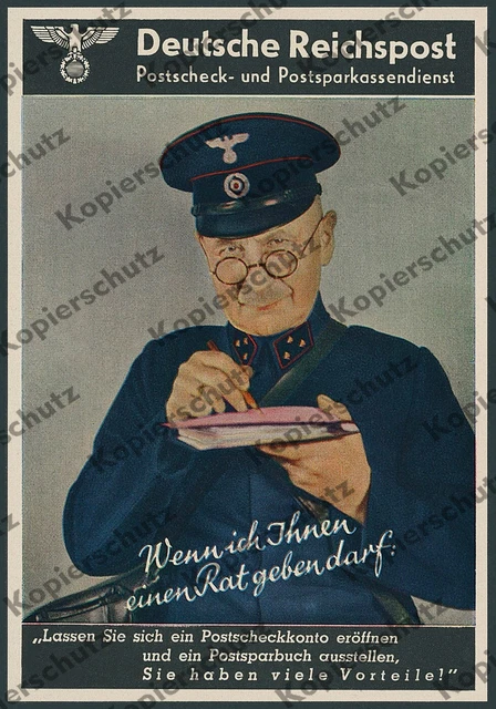 OR. REKLAME AGFACOLOR Farbfoto Postbote Uniform Brief Zustellung ...