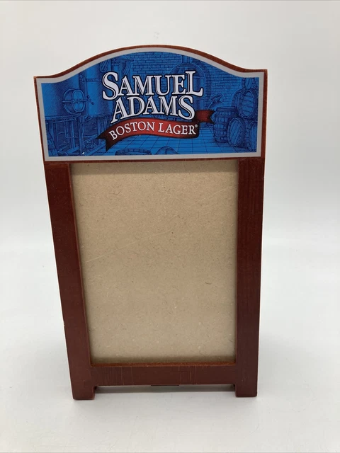 NEW SAMUEL ADAMS Sam Boston Lager Beer Table Stand Tent Picture Frame £ ...