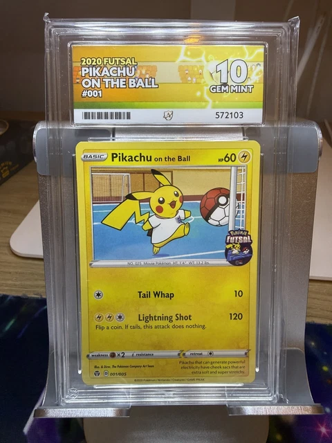 POKÉMON TCG - Pikachu On The Ball 001/005 Promo 2020 - Ace 10 Gem Mint ...