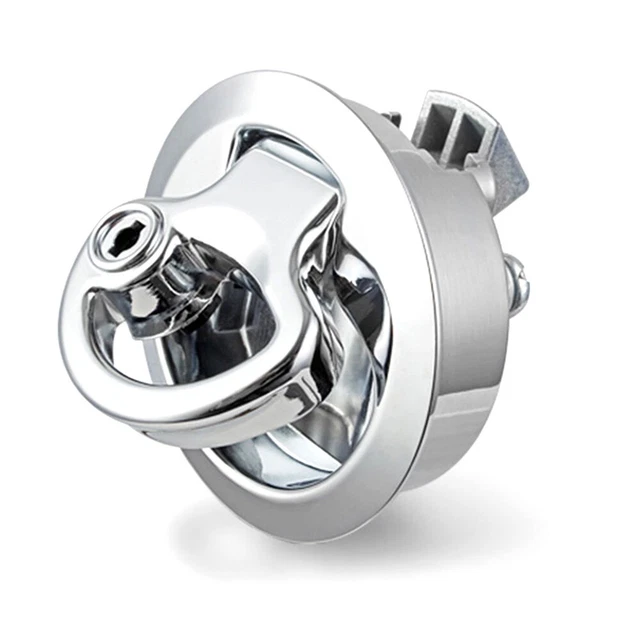 50MM FLUSH Pull Slam Latch Hatch with Lock 1/2 Inch Door Fits RV Marine ...