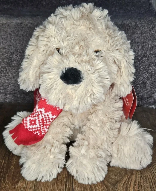 TESCO CURTIS THE Cavapoo Puppy Dog Plush Soft Toy With Red White Scarf ...