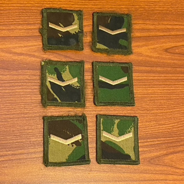 GENUINE BRITISH ARMY DPM LANCE CORPORAL Rank Tabs Lot of Used/New 6pcs ...