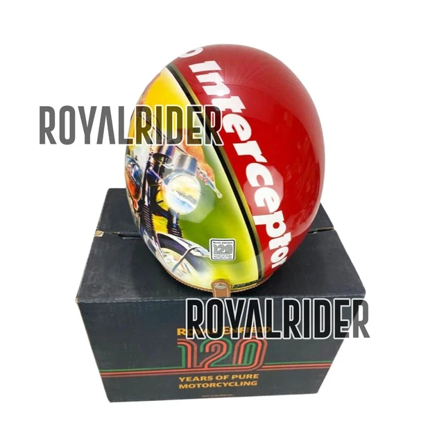 ROYAL ENFIELD &CASQUE GO INTERCEPTOR des années 1970, édition limitée ...