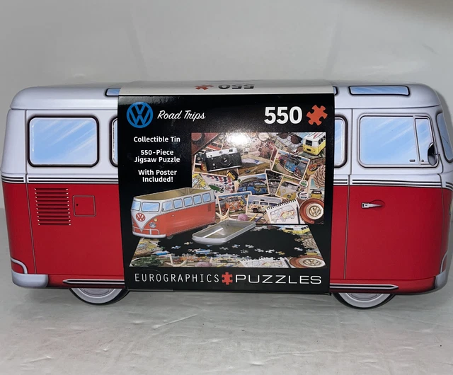 VW BUS SPLIT Window Tin "Road Trip" Collage 550 Pc Jigsaw Puzzle by ...
