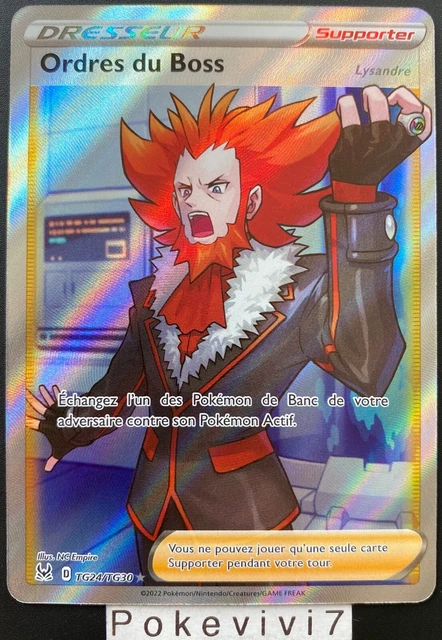 CARTE POKEMON ORDRES DU BOSS TG24/TG30 Full Art FA Epée et Bouclier ...