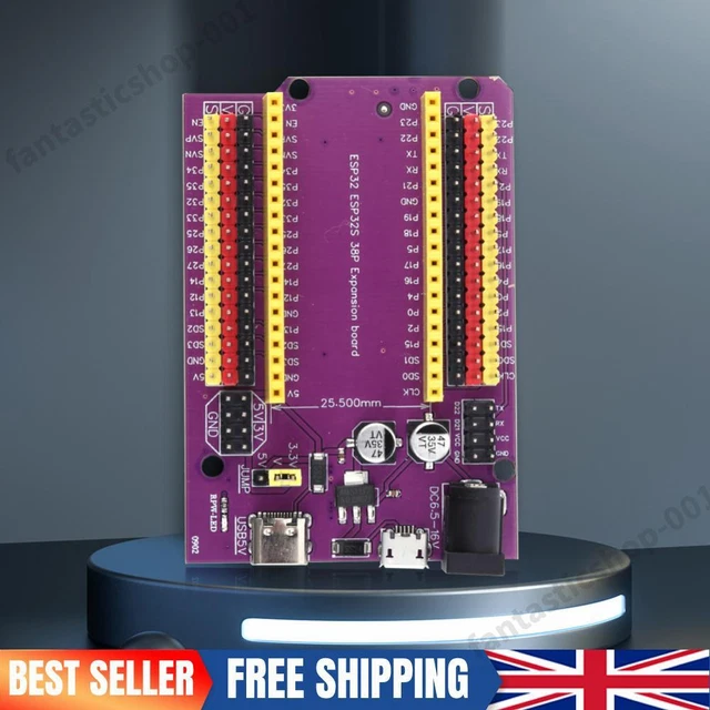 Esp32 Module Usb 38pin Type Cmicro Nodemcu 32s Lua Gpio Expansion Board £575 Picclick Uk