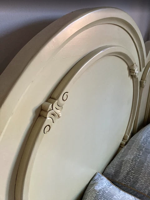 WOODEN BED FRAME King Size French Provincial Country Style in Cream ...