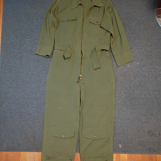 VINTAGE 40S WW2 USAAF Type A-4 Wool Flying Suit Coveralls Size 34 A-9 ...