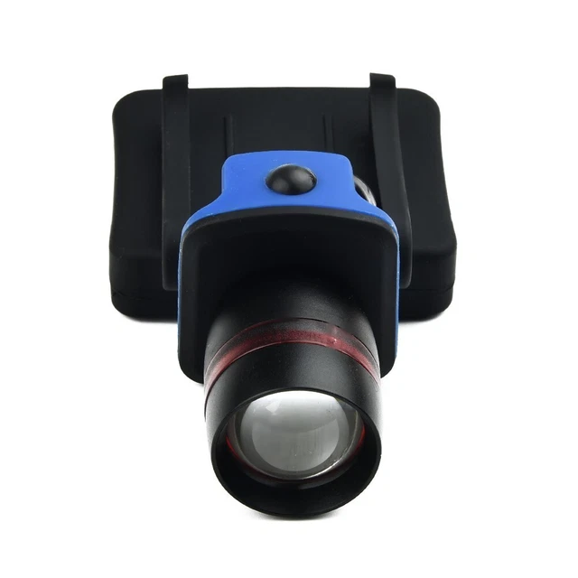 XPE LED HEAD Torch Cap Light Clip On Hat Brim Zoomable Camping Fishing ...