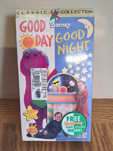 BARNEY ~ GOOD Day Good Night ~ Vhs, 1997 ~ Classic Collection ~Ages 1-8 ...