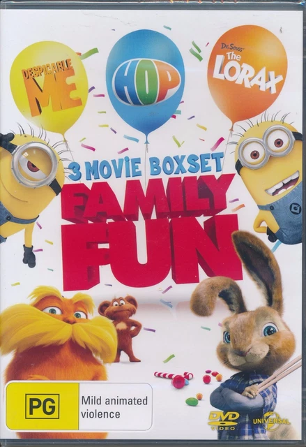 FAMILY FUN 3 Movie Despicable Me Hop The Lorax DVD NEW region 4 EUR 12 ...