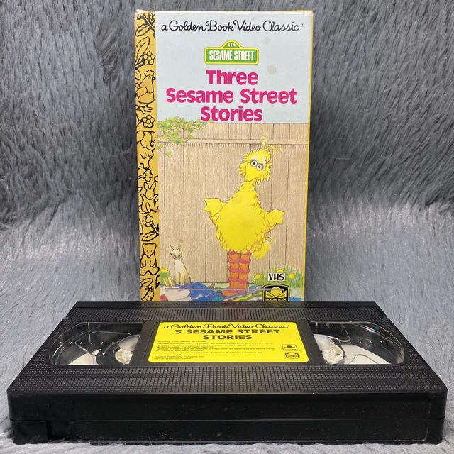 THREE SESAME STREET Stories VHS 1989 Sesame Street Golden Book Video ...