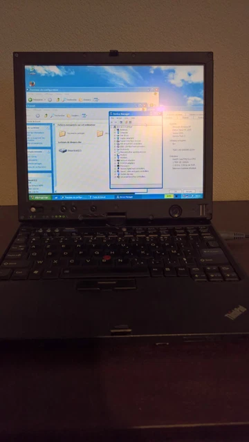 ORDINATEUR PORTABLE LENOVO Thinkpad X61T SSD IBM Windows XP Pro Tablet ...