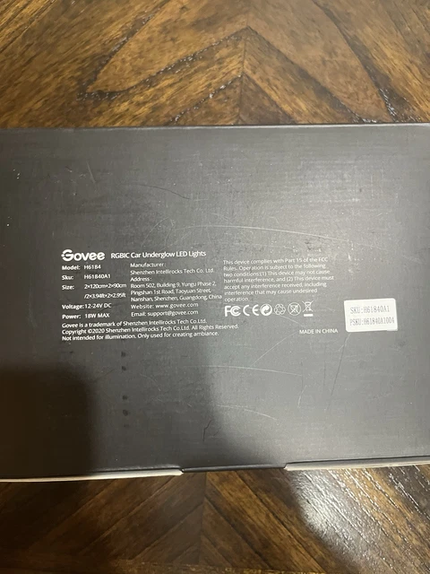 GOVEE RGBIC CAR Underglow LED Lights H6184 App Controled Strip Lights ...