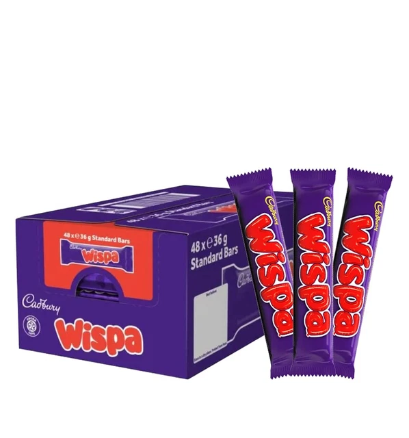CADBURY WISPA CHOCOLATE Bar (48x36g) £38.99 - PicClick UK