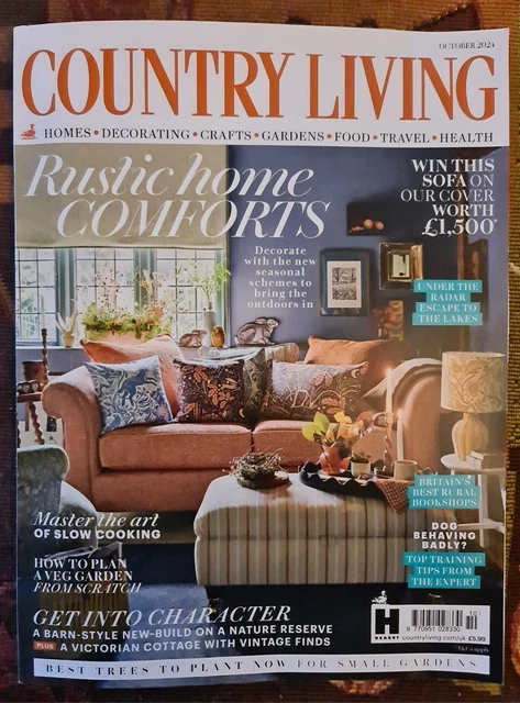 COUNTRY LIVING MAGAZINE.OCTOBER 2024. Rustic Home. NEW £7.95 - PicClick UK