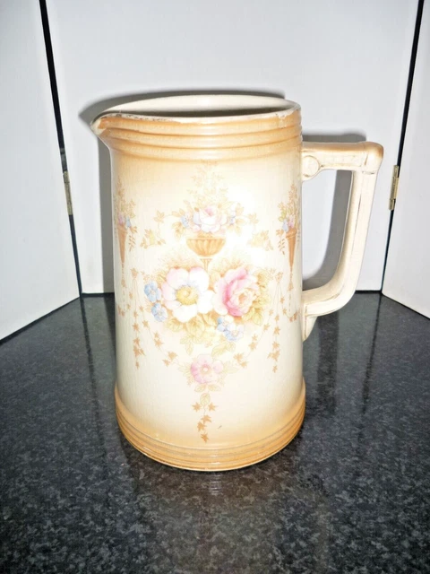 CROWN DEVON FIELDINGS Floral Blush ware vase/jug £18.00 - PicClick UK