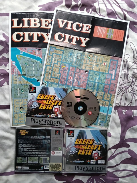 GRAND THEFT AUTO (COMPLETE WITH MAPS) GTA PS1 Sony PlayStation 1 ...
