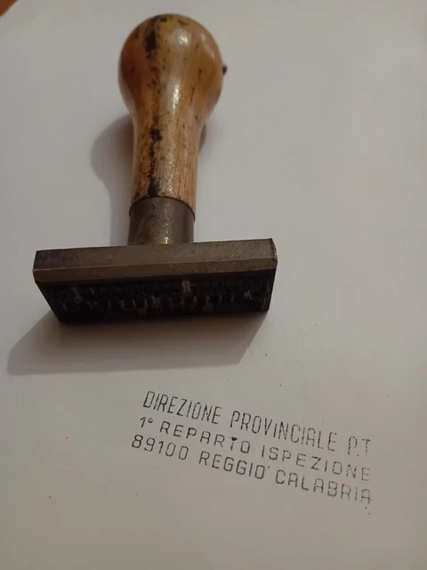 RARO TIMBRO DIREZIONE poste italiane metallo vintage originale zecca ...