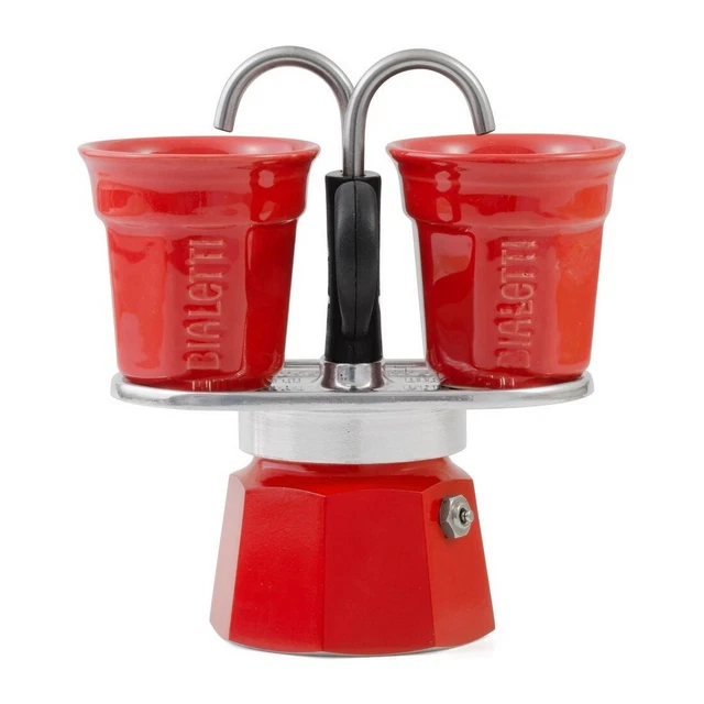 BIALETTI ESPRESSO MAKER incl. 2 Cups 'Mini Express Set' - Red - Like ...
