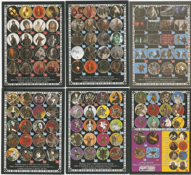 HOT SHOTS 2002 Lord Of The Rings: Two Towers Pickers Set Of 6 Checklist ...