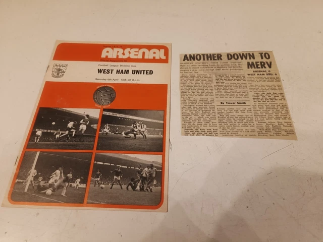 ARSENAL V WEST Ham United , Match Report , Autographs £1.99 - PicClick UK ARSENAL V WEST Ham United , Match Report , Autographs £1.99 - PicClick UK