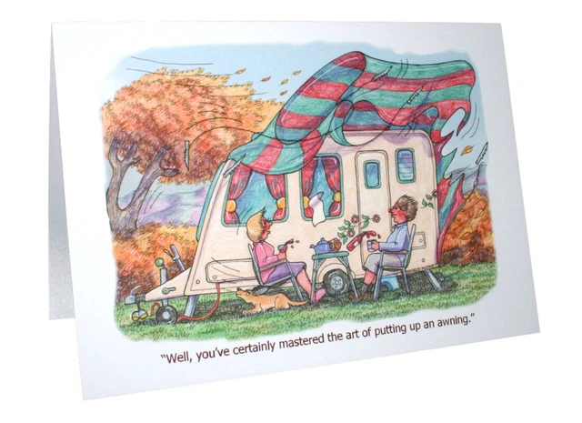 CARAVAN CARAVANNING HUMOUR Cartoon A5 Funny Greeting Card By Armand ...