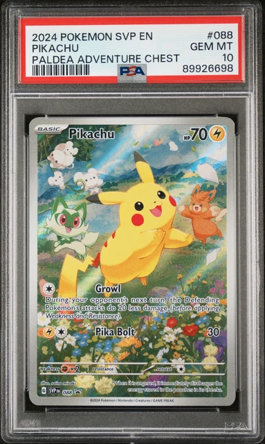 PSA 10 PIKACHU Adventure Chest #088 2024 Pokemon Svp Black Star Promo ...