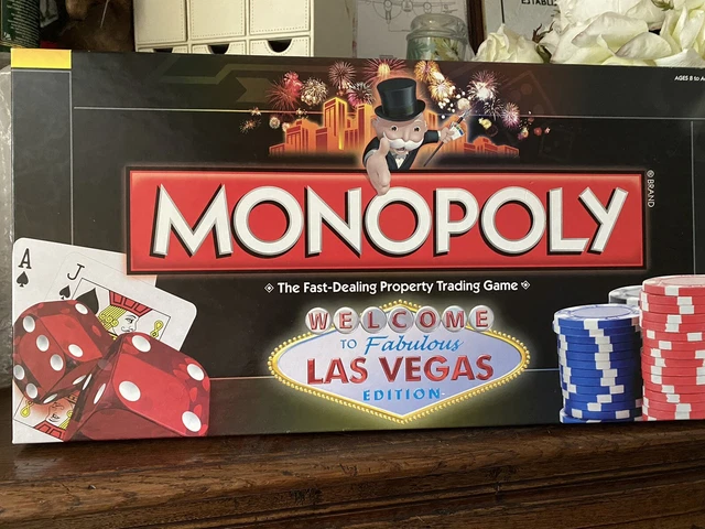 RARE LAS VEGAS Monopoly USAopoly Board Game 2000 Edition VGC £25.00 ...