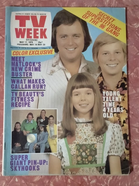 TV WEEK - 1975 - Young Talent Time - Derek Redfern - Skyhooks - Sally ...