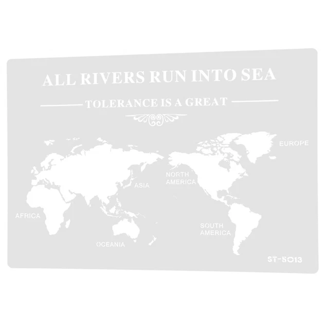 WORLD MAP STENCIL Baking Template Cake Drawing Mold Accurate £7.38 ...