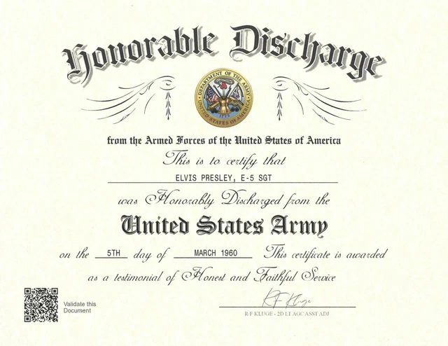 HONORABLE DISCHARGE CERTIFICATE w/DD214 - Military - United States ...