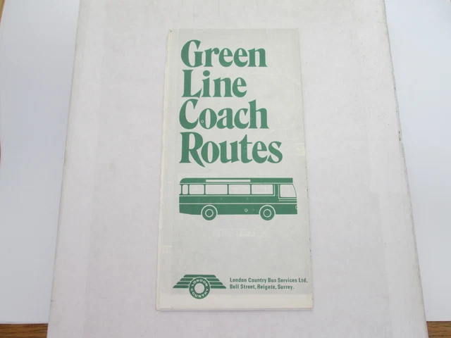 LONDON TRANSPORT GREEN Line Coach Routes Map 1971 (6/71) £3.00 ...