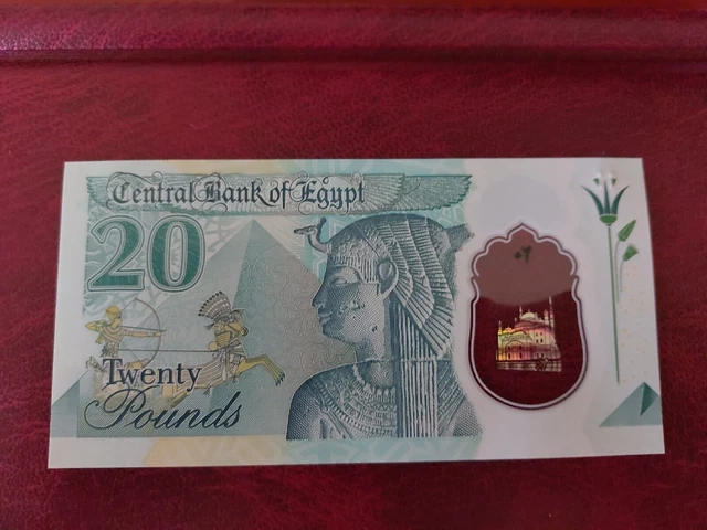 NEW EGYPTIAN 20 Pounds Unc. Polymer Banknote 2023 EUR 4,35 - PicClick DE