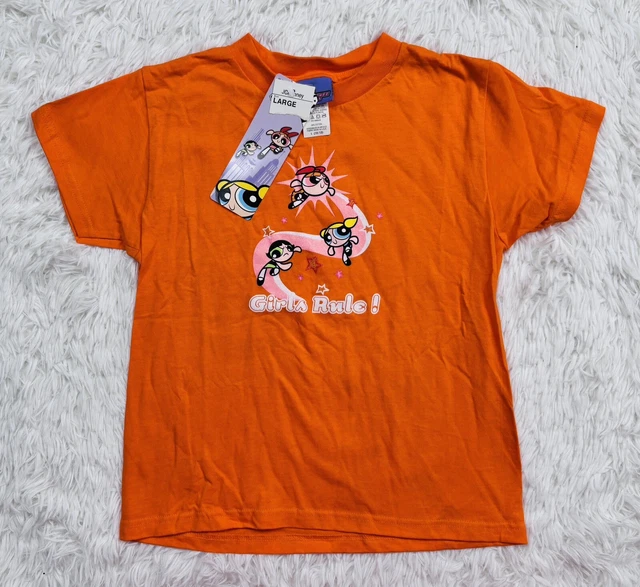 VINTAGE Y2K CARTOON Network POWERPUFF GIRLS “Girls Rule!” T Shirt Youth ...