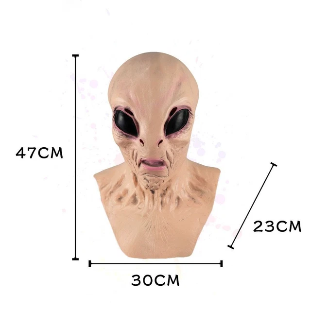 LATEX HORROR ALIEN Mask Big Eyes Face Cover Carnival Dress Up EUR 16,16 ...
