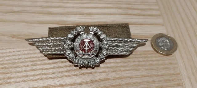 VINTAGE COLD WAR Ddr East German Air Force Officers Cap Badge £3.84 ...