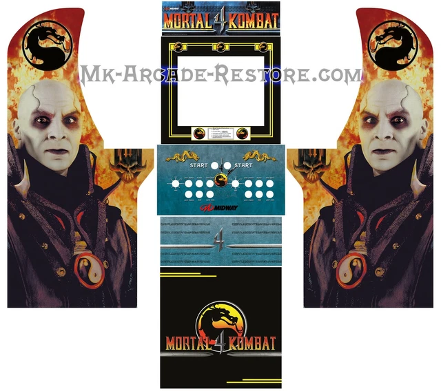 ARCADE1UP MORTAL KOMBAT 4 Side Art Arcade Cabinet Artwork Graphics ...