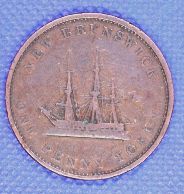 NEW BRUNSWICK 1843 One Penny Token Queen Victoria £5.91 - PicClick UK