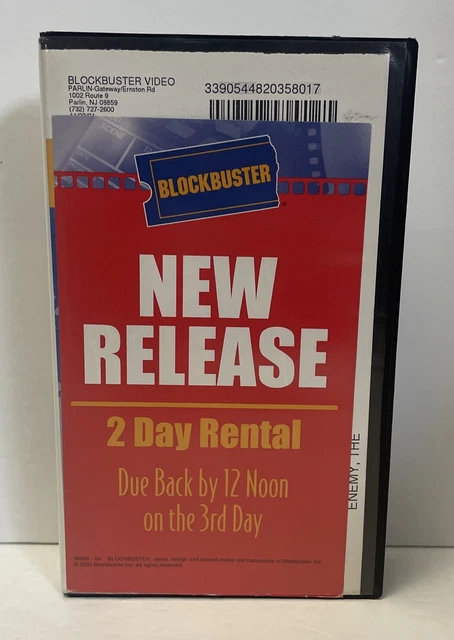 THE ENEMY (VHS) OLIVIA D'ABO ROGER MOORE LUKE PERRY Blockbuster ...