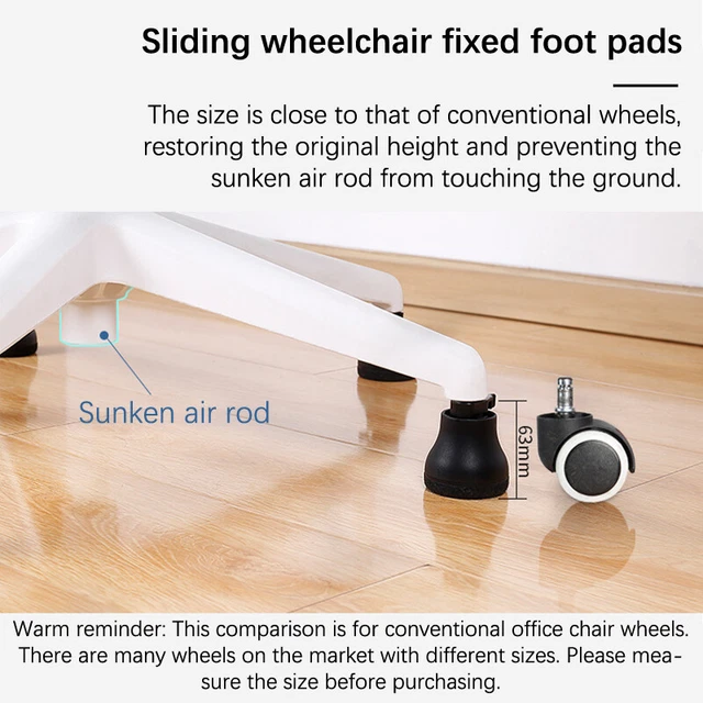 OFFICE CHAIR CASTER Swivel Wheels To Fixed Castors Replacement Chair ...