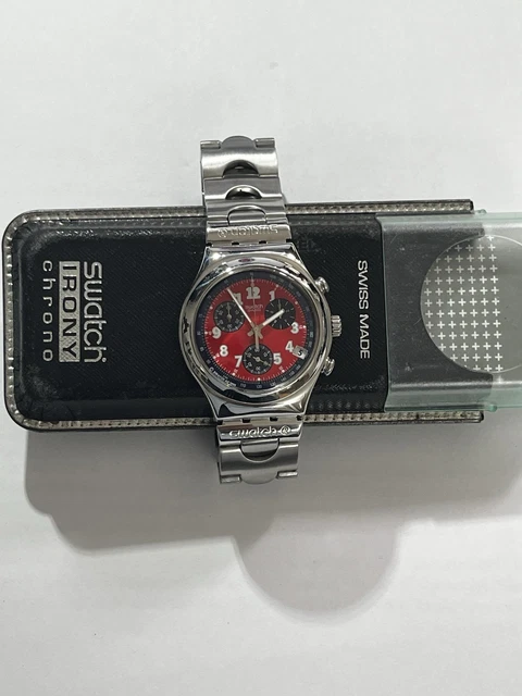 SWATCH IRONY CHRONO SECRET AGENT RED - YCS405GC - NEU in OVP EUR 175,00 - PicClick DE