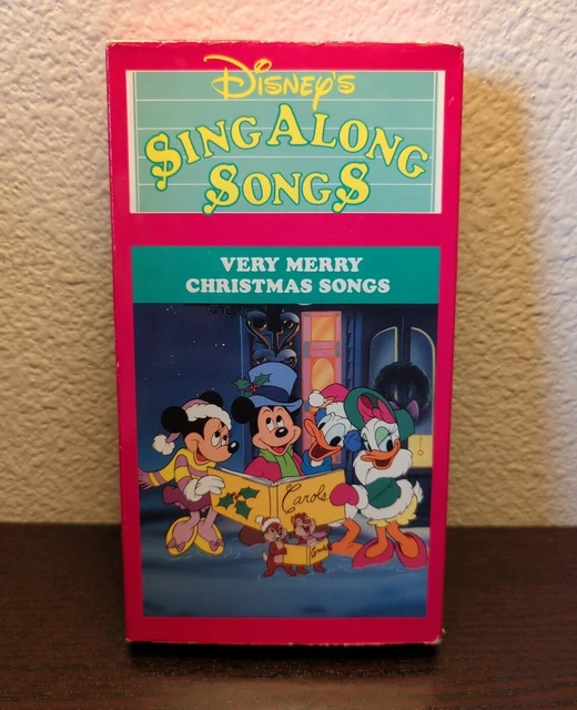 VHS DISNEYS SING Along Songs Very Merry Christmas Songs 657 RARE TESTED ...