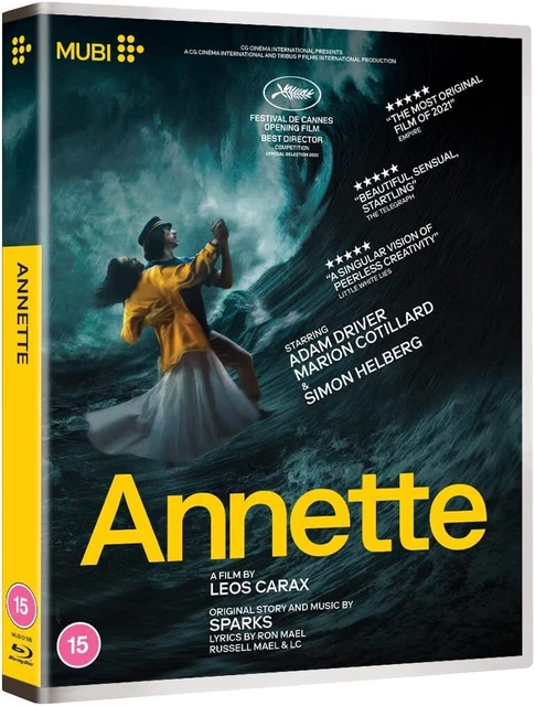 ANNETTE (BLU-RAY) ADAM Driver Marion Cotillard Simon Helberg Ron Mael ...