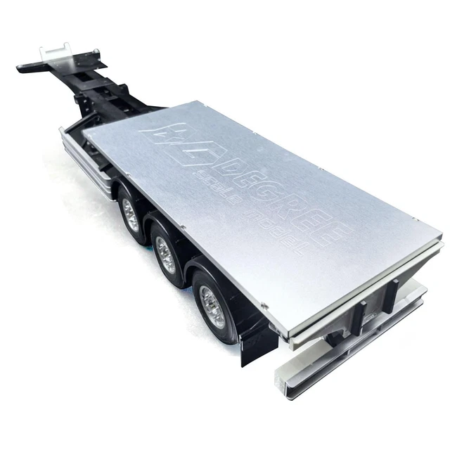METAL 1/14 FLAT Plate Flatbed for 3 Axle RC Semi Trailer 56330 ...