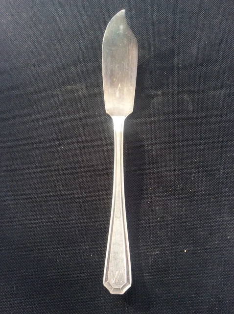 ANTIQUE INSIGNIA Fish KNIFE Silver Plate Art Deco Flatware Cutlery ...