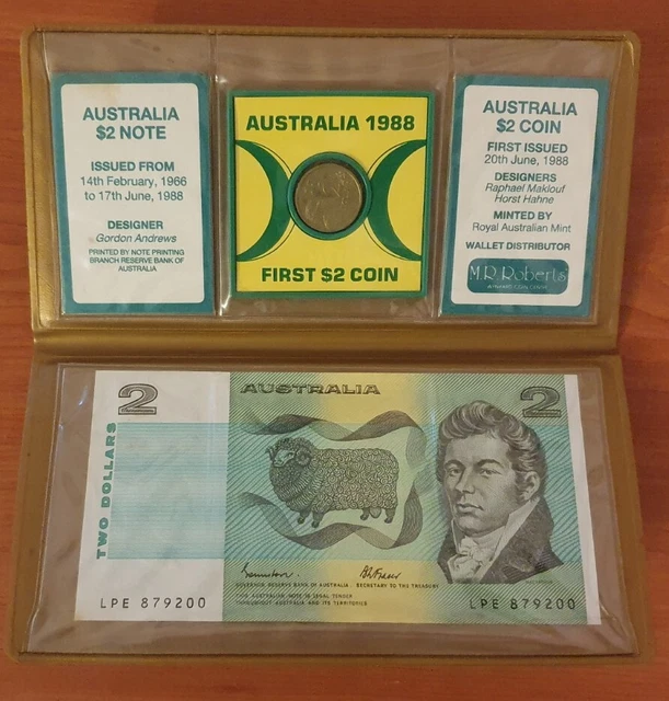 AUSTRALIAN TWO DOLLAR Limited Edition Set Last $2 Note and First $2 ...