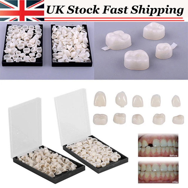 50PC TEMPORARY CROWNS Posteriors Anterior Molar Resin Tooth Teeth Caps ...